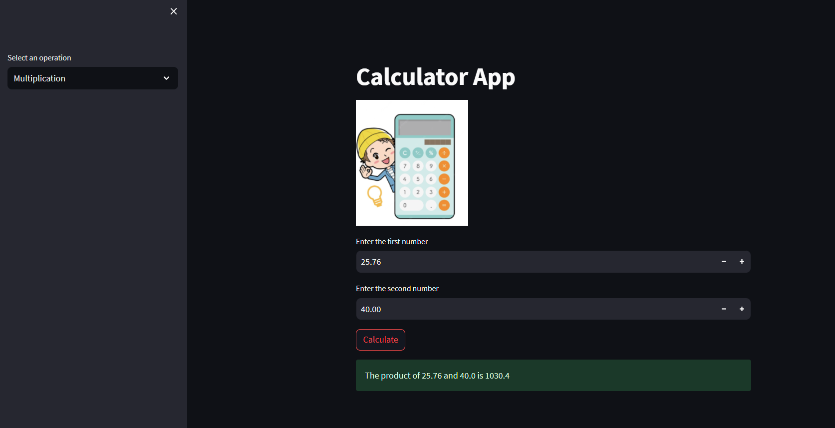 Calculator project Details